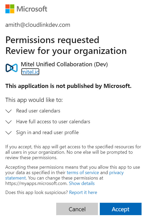 Intégration de Microsoft Office 365 avec les Mitel Administration